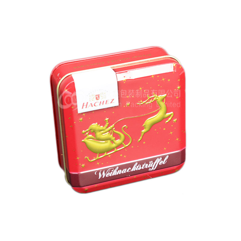 Custom square chocolate tin_Chocolate tins_天鑫包装